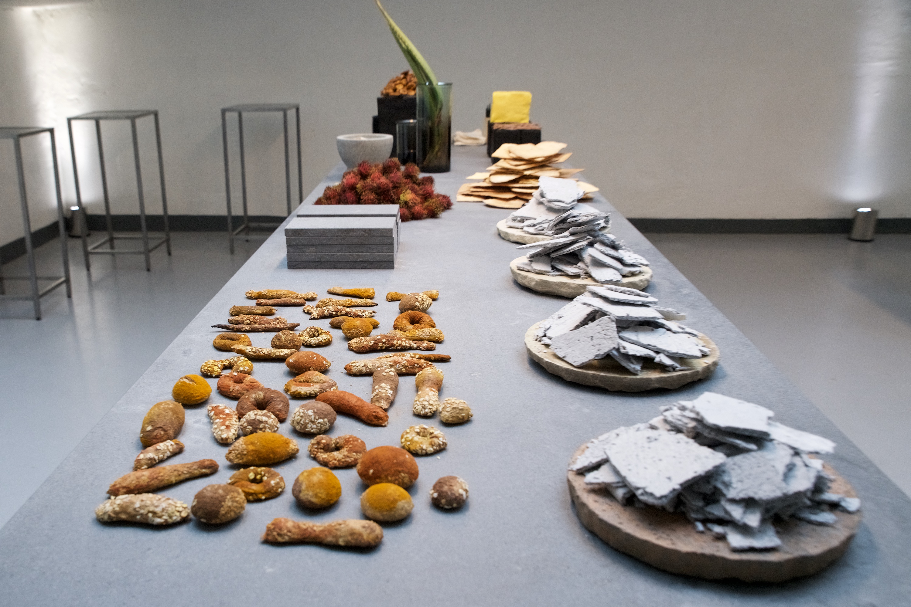 Caesarstone Rugged Concrete food display